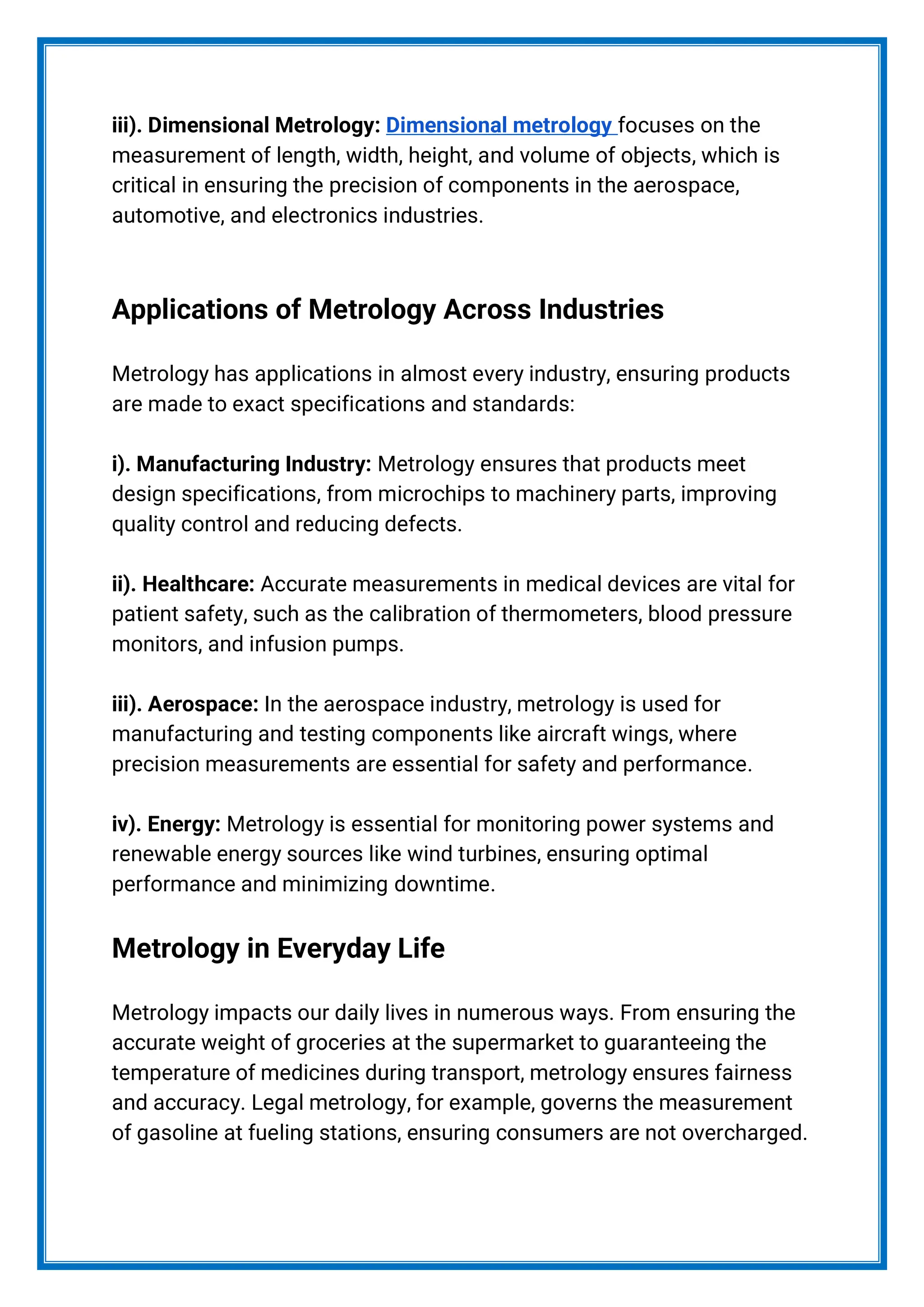 What is Metrology Importance, Types, Tools, and Applications | PDF