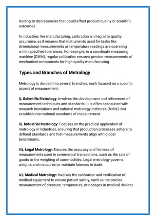 What is Metrology Importance, Types, Tools, and Applications | PDF