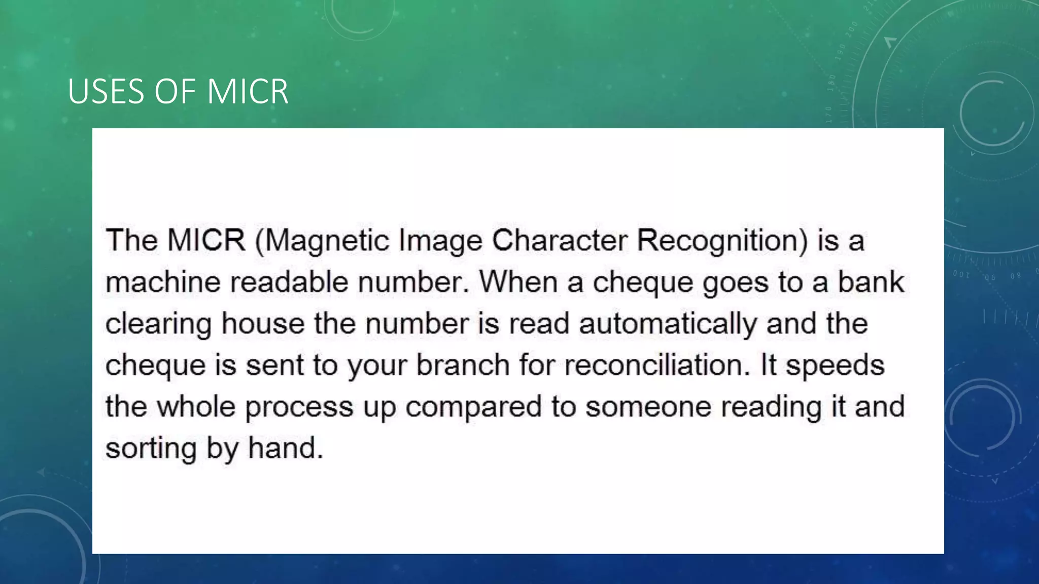 What is micr code? | PPTX