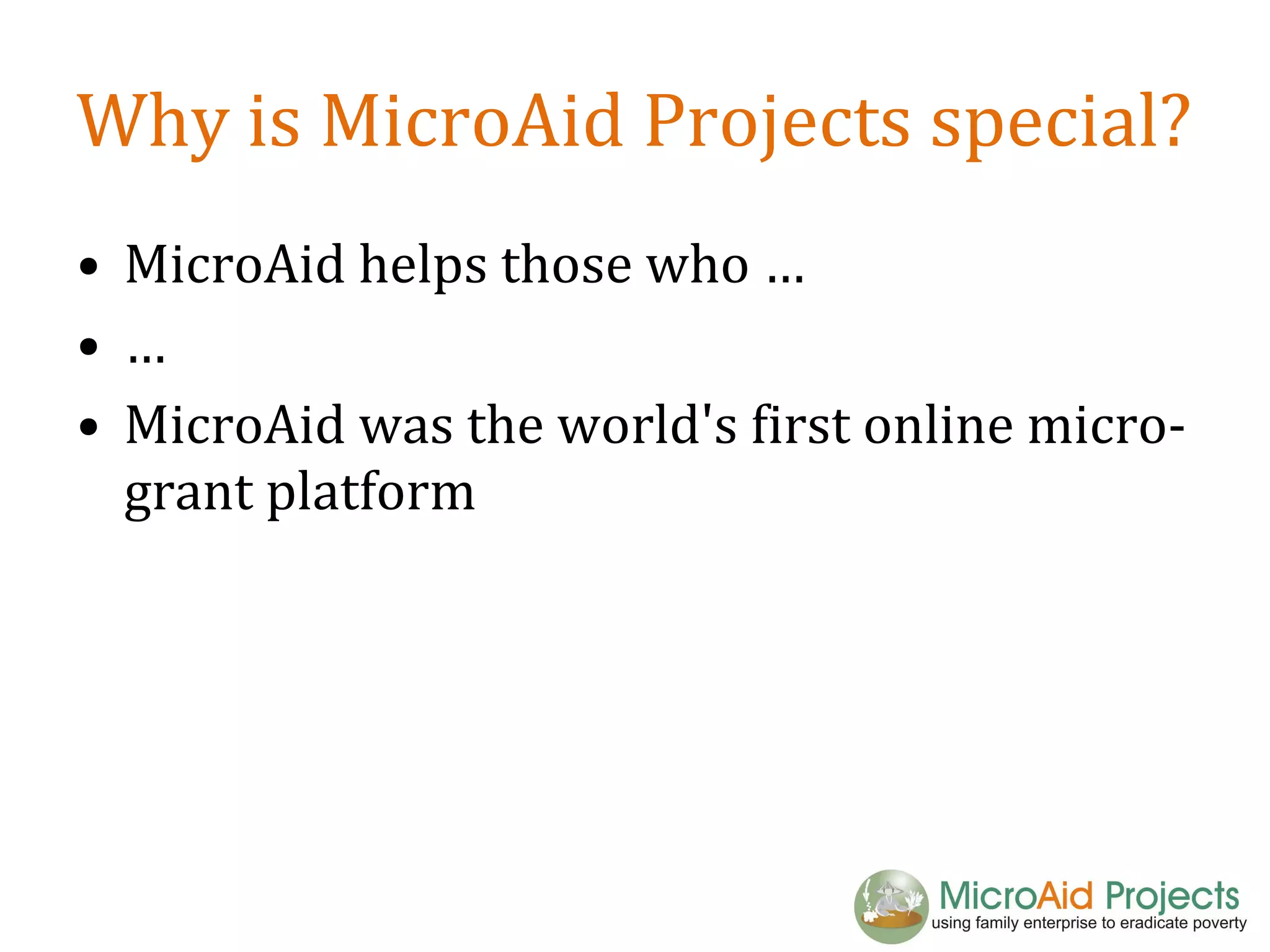 What is micro aid projects | PPT | Debated Sensitive Social Issues ...