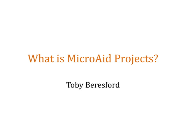 What is micro aid projects | PPT | Debated Sensitive Social Issues ...