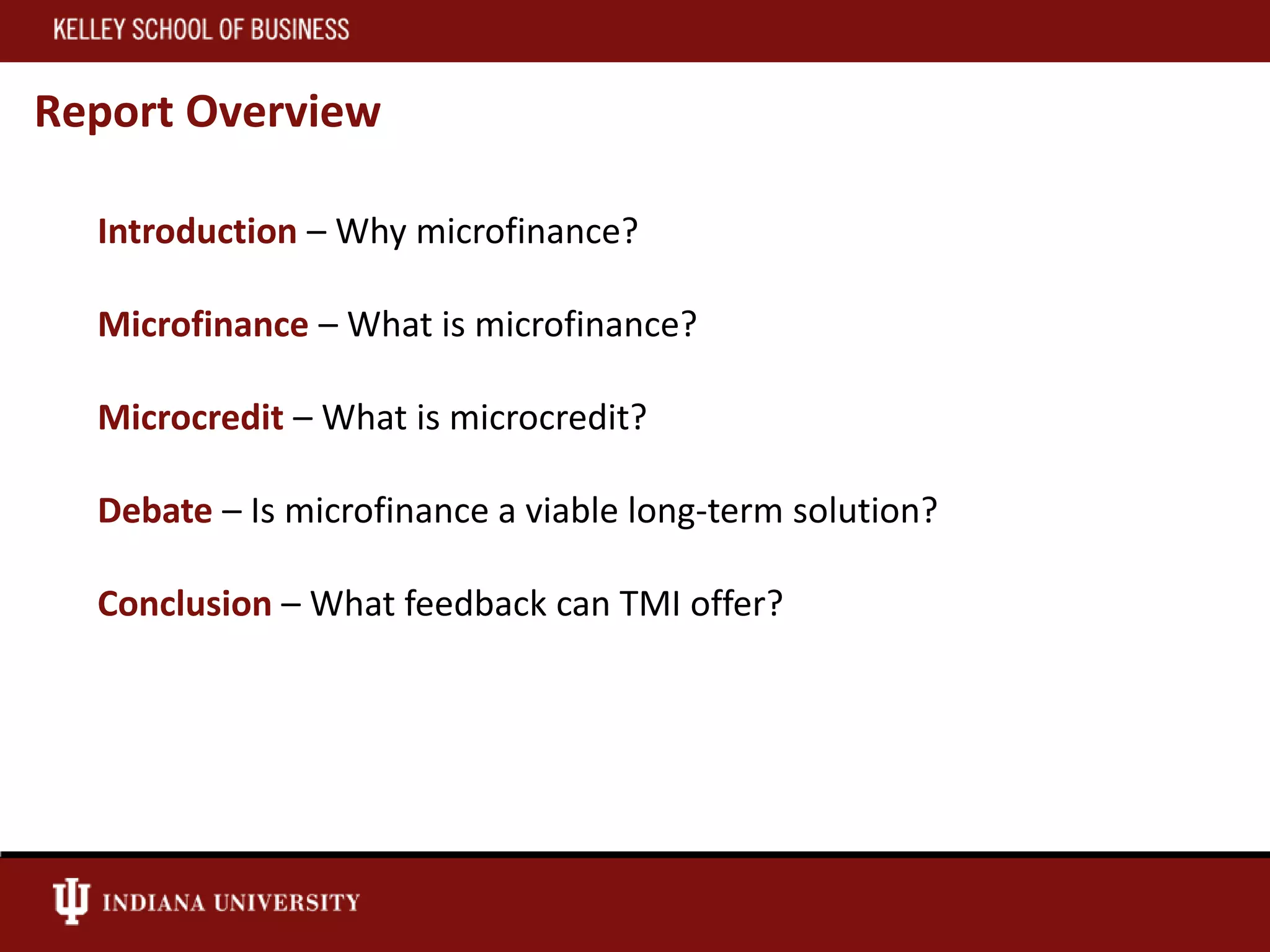 What Is Microfinance | PPT
