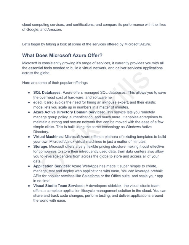 What is Microsoft Azure? | PDF