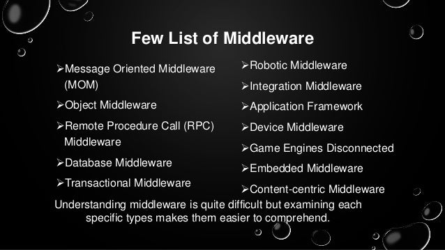 What is Middleware software and its types?