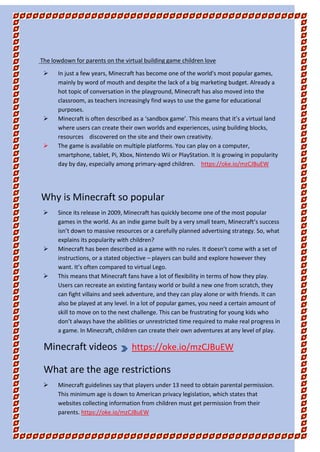 What is minecraft. | PDF
