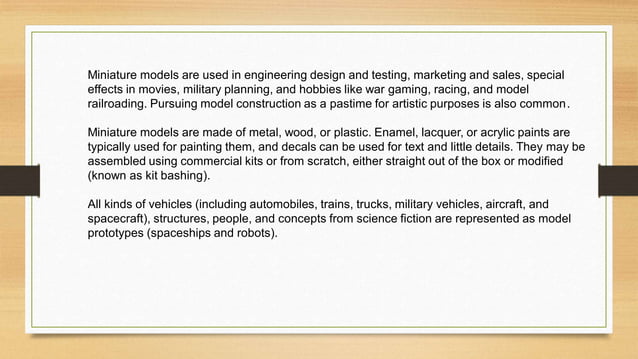 What is Miniature Model | PDF | 3-D Graphics | Computer Software and ...