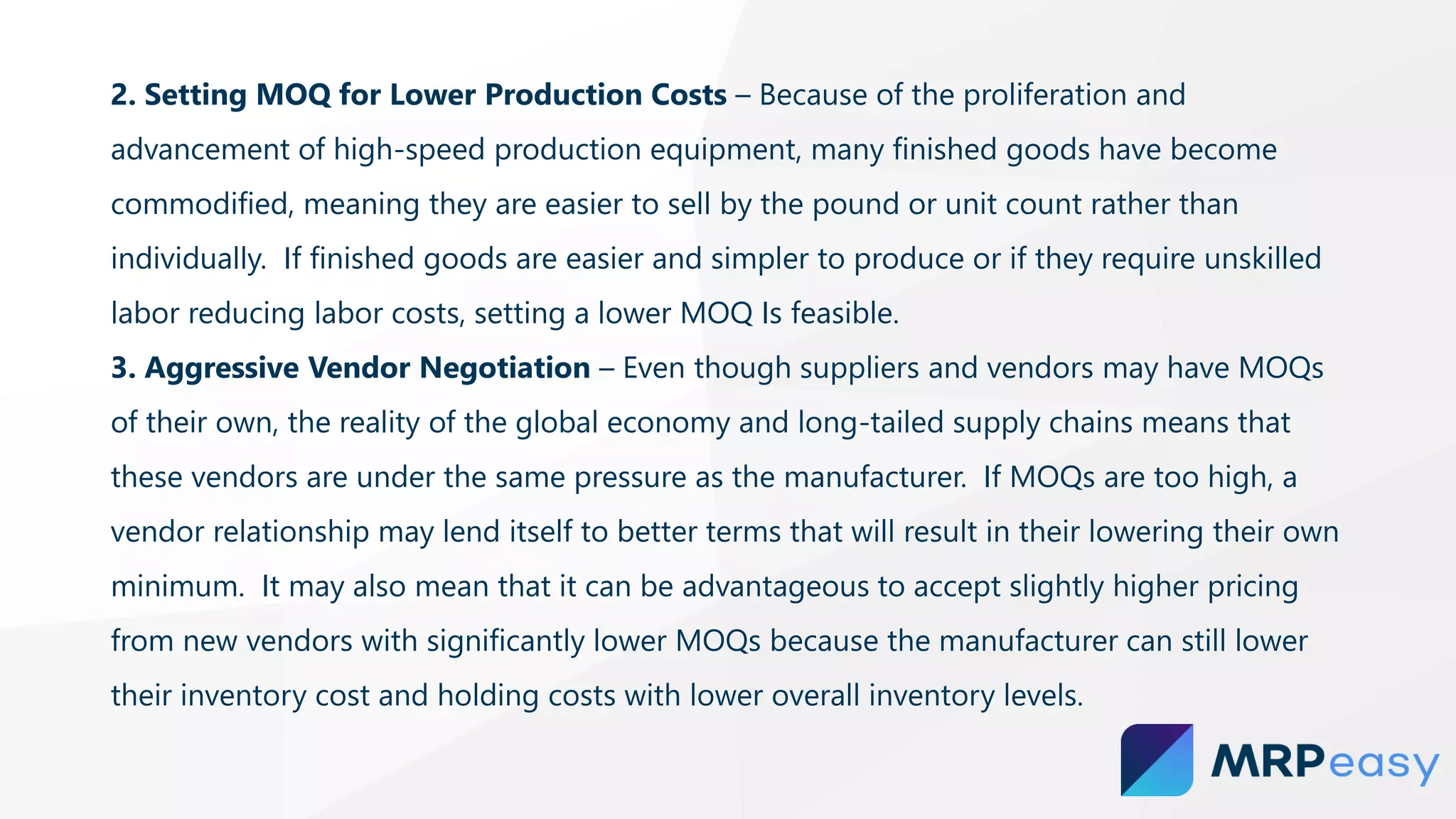 What is minimum order quantity (moq) | PDF