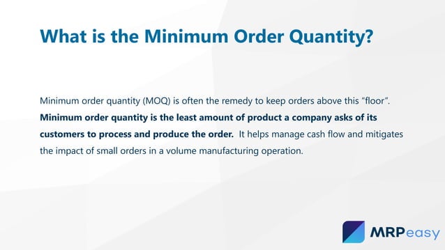 What is minimum order quantity (moq) | PDF | Manufacturing Industry | Industries