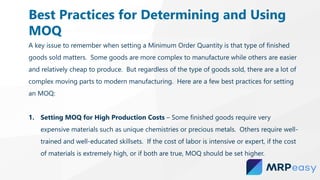 What is minimum order quantity (moq) | PDF