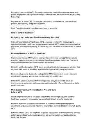 What is Merit-Based Incentive Payment System in Healthcare | DOCX