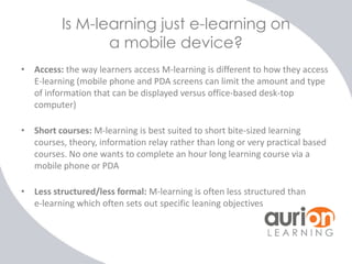What is Mlearning? | PPTX