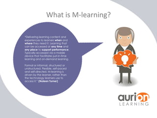 What is Mlearning? | PPTX