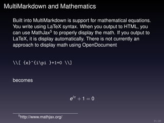 What is mmd - Multi Markdown ? | PPT