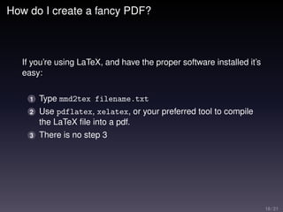 What is mmd - Multi Markdown ? | PPT