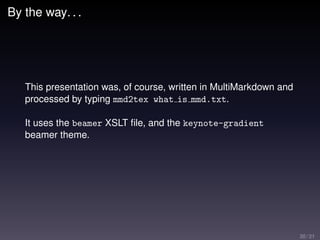 What is mmd - Multi Markdown ? | PPT