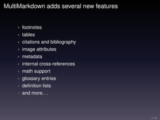 What is mmd - Multi Markdown ? | PPT