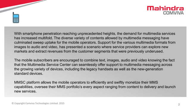 What is MMSC platform | PPT