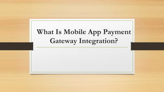 What Is Mobile App Payment Gateway Integration - consumer-sketch.pptx