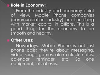 Advantages and Disadvantages of Mobile phone | PPSX | Phone Services | Home Utilities