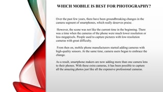 What is mobile photography ? | PPTX