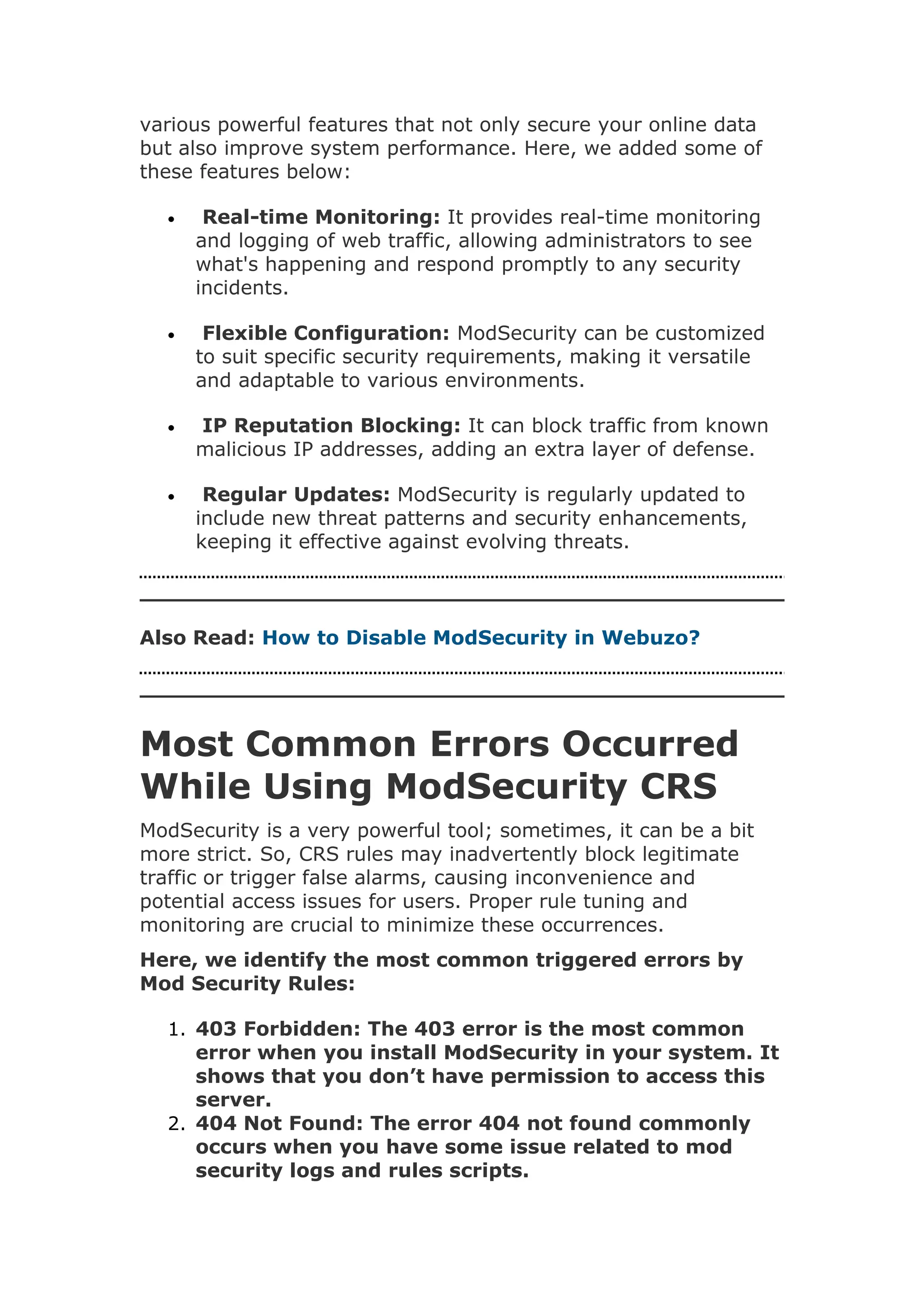 What is ModSecurity and Its Usage.pdf