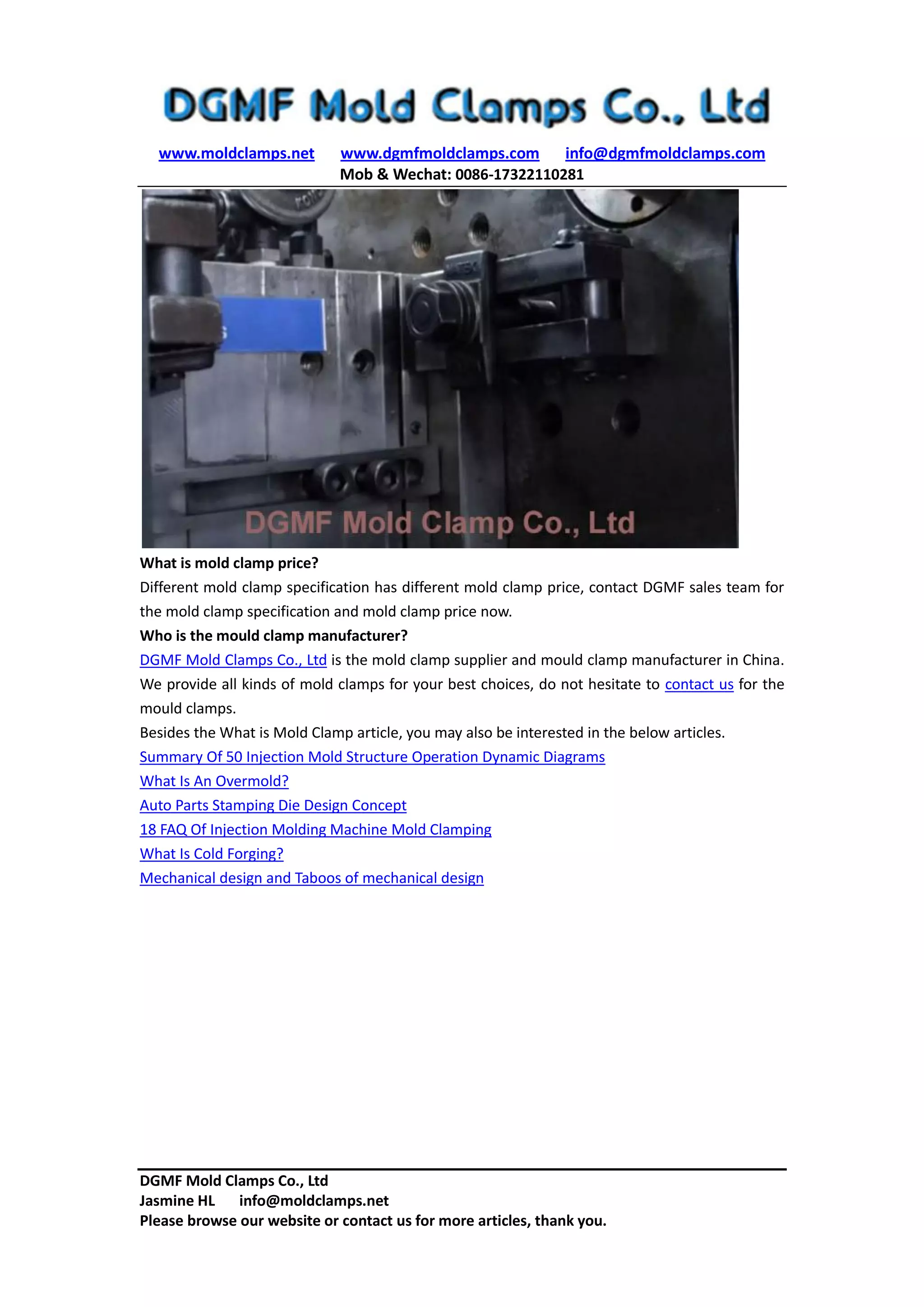 What is mold clamp? | PDF