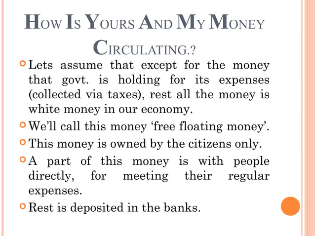 What is money circulation.ppt | Currencies | Economy