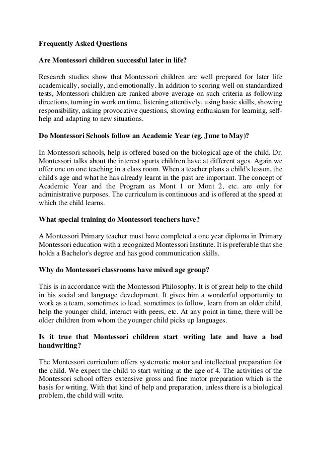 What is montessori education? |FloretzAcademy | PDF