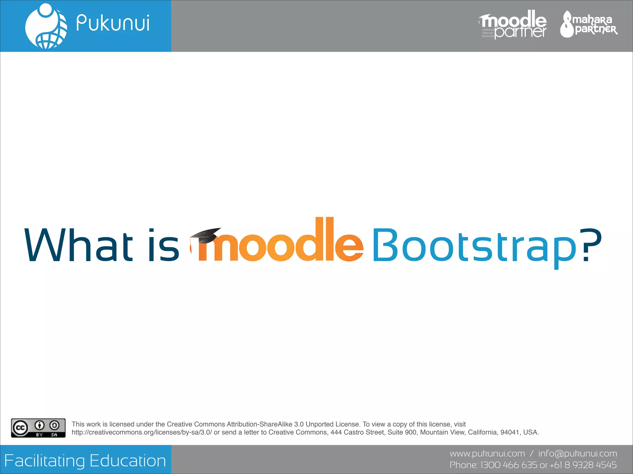 What is moodle bootstrap | PPT