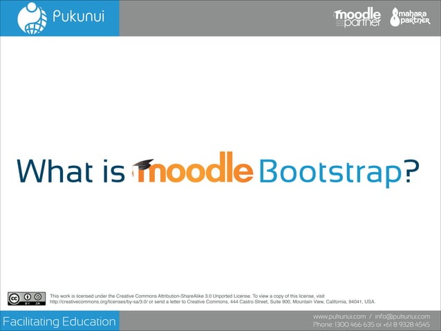 What is moodle bootstrap | PPT