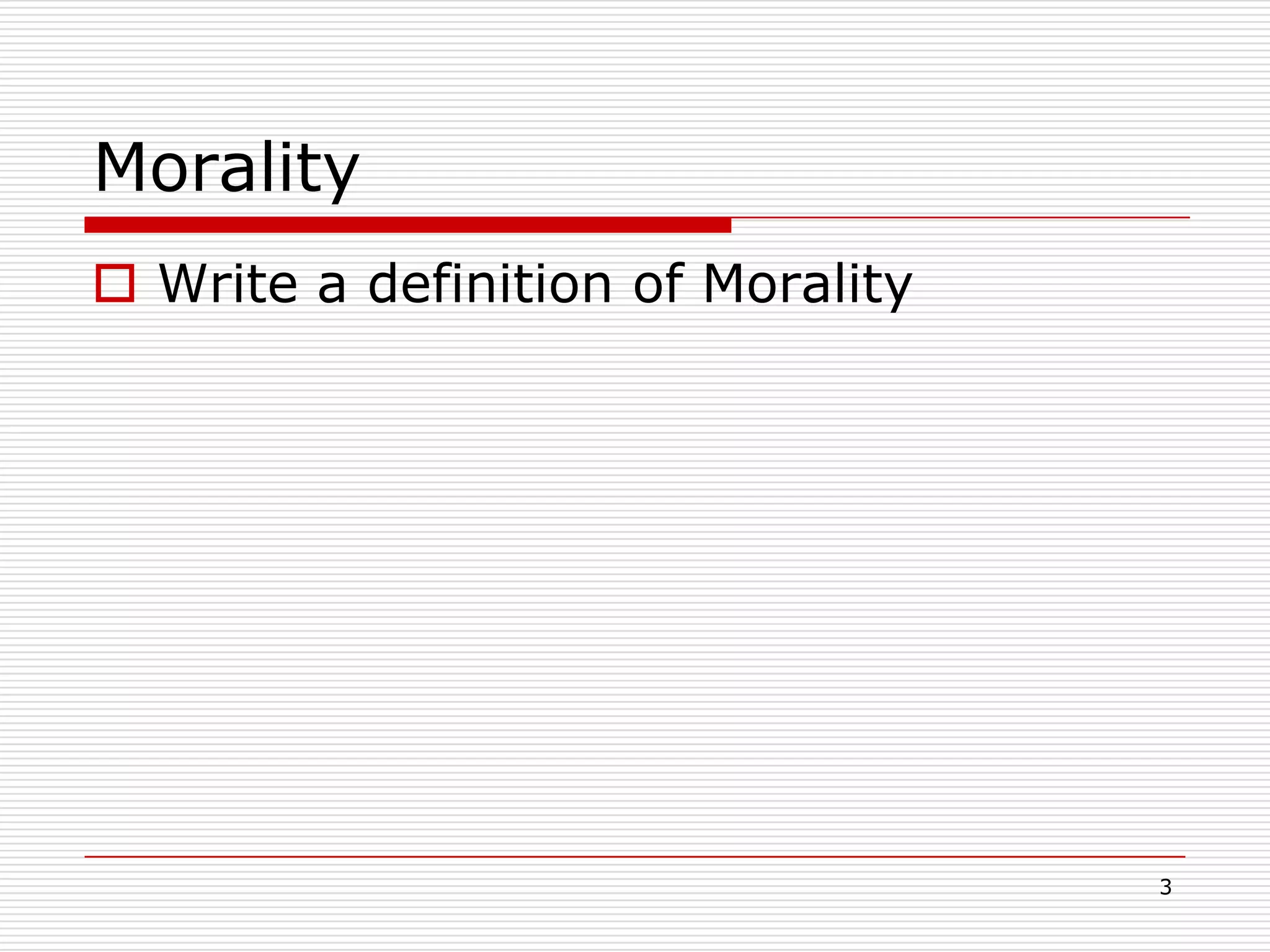 What Is Morality | PPTX
