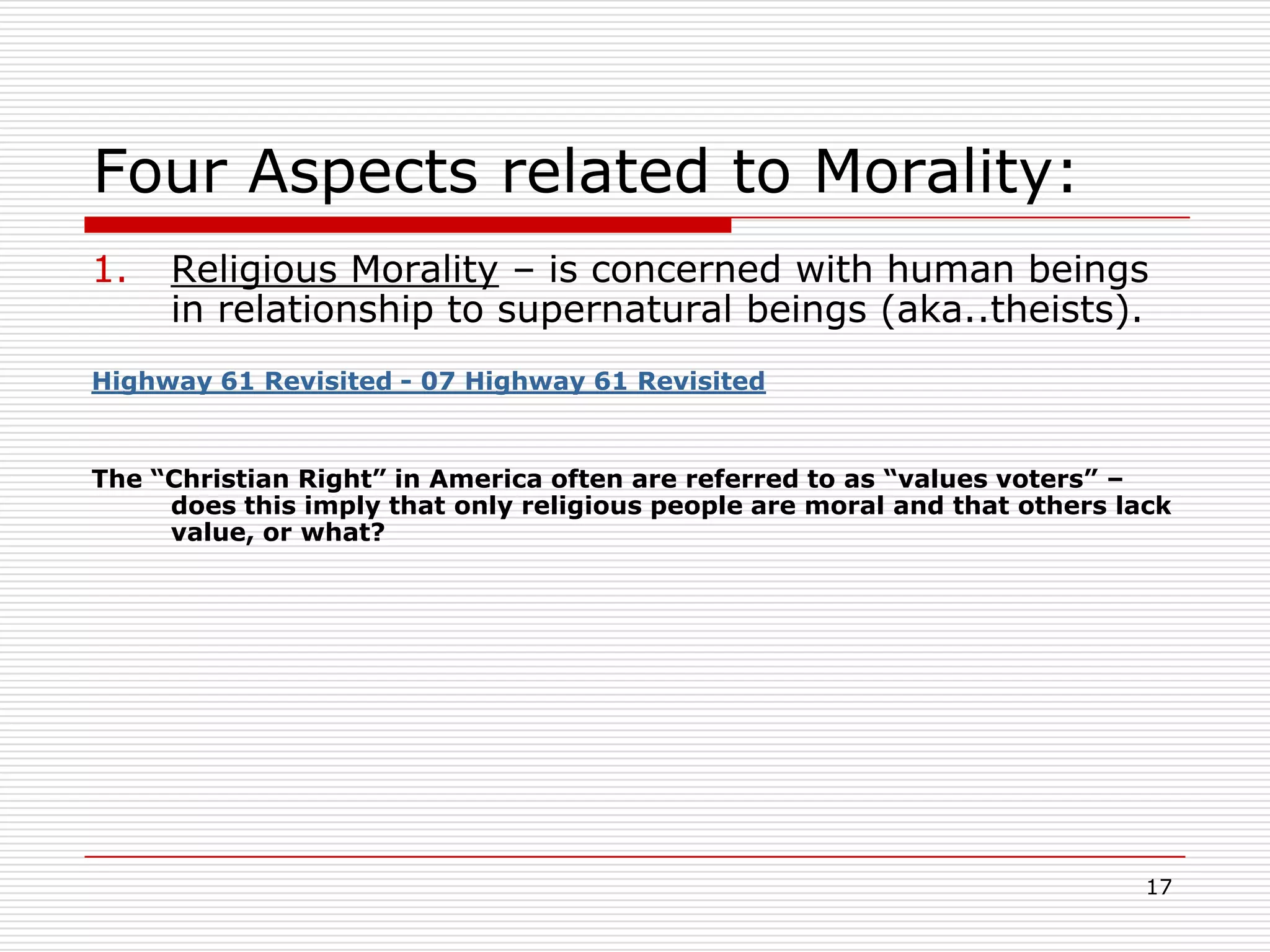 What Is Morality