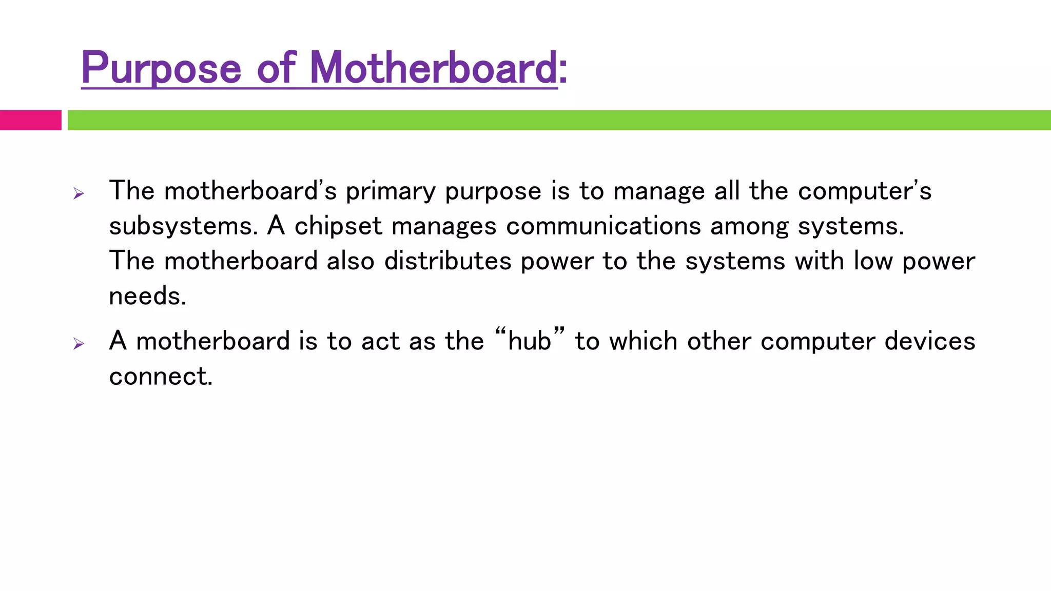 What is a motherboard? | PPTX