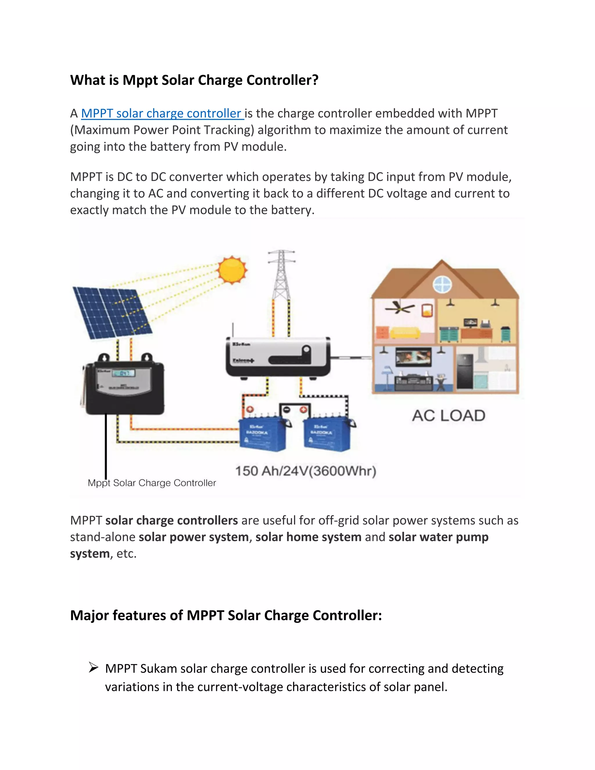 What is mppt solar charge controller | PDF
