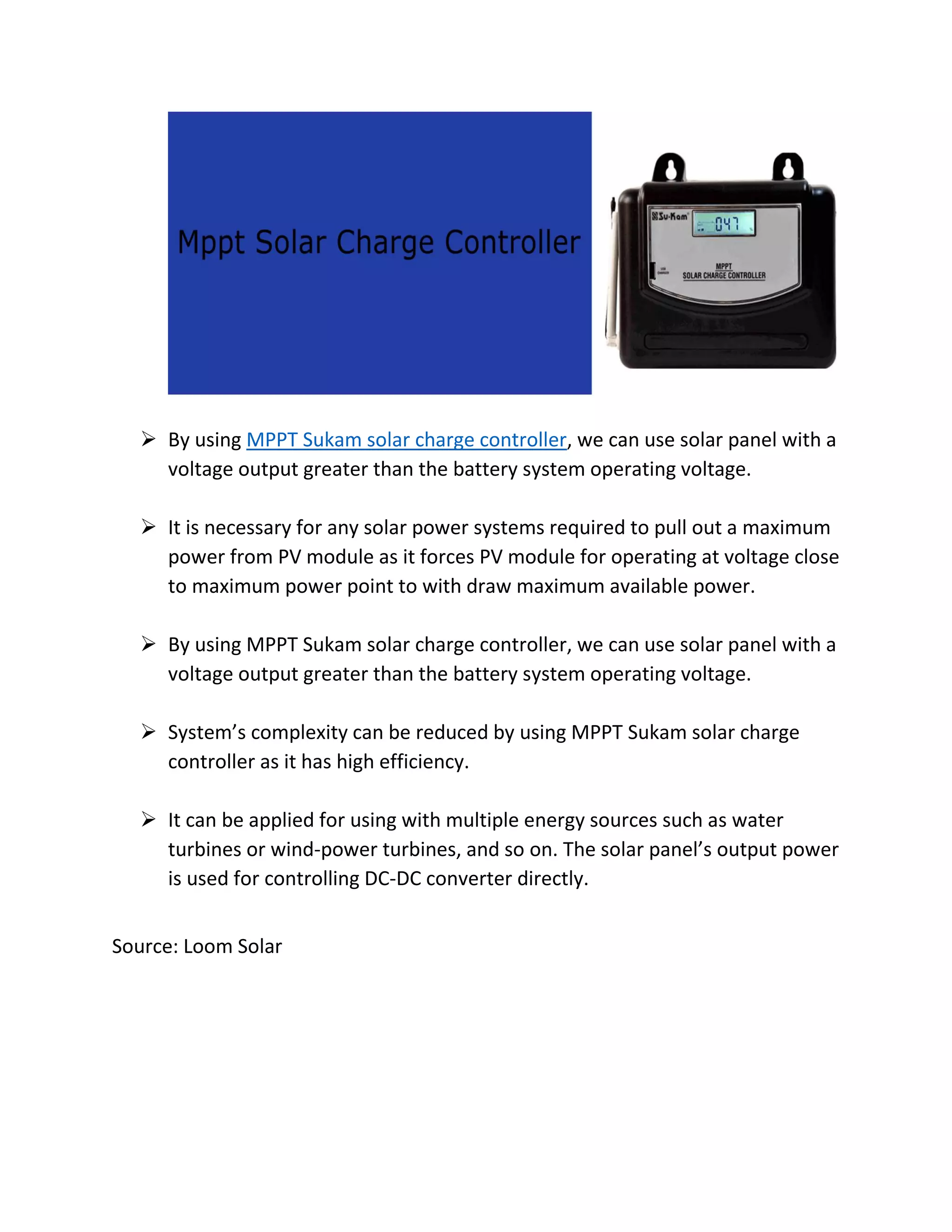 What is mppt solar charge controller | PDF