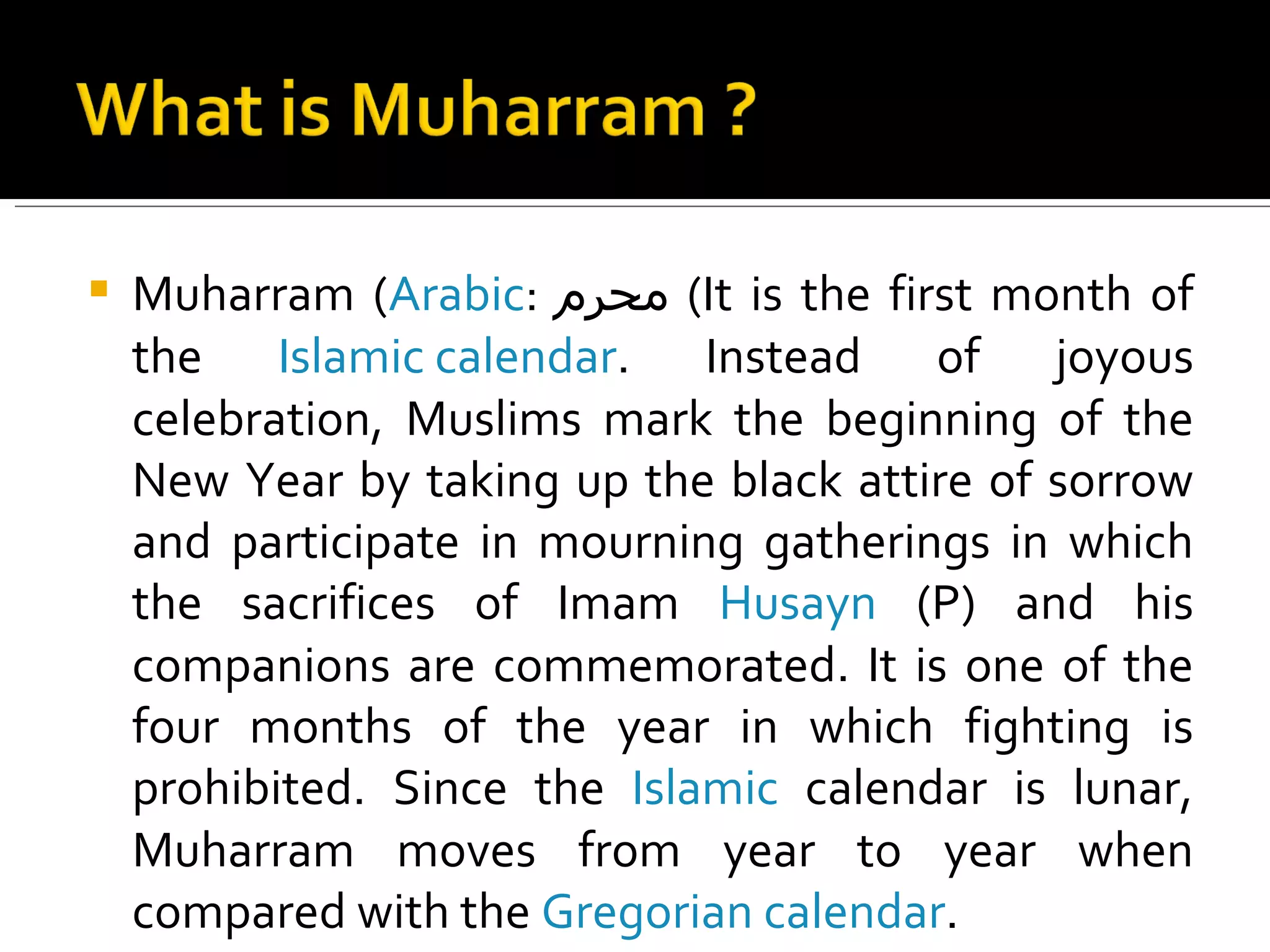 What is Muharram? | PPS