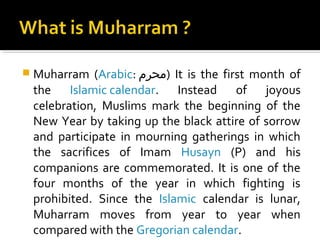 What is muharram | PPS