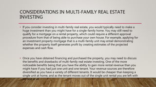 What is multi family real estate investing | PPTX