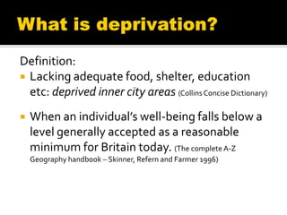 What is multiple deprivation | PPT