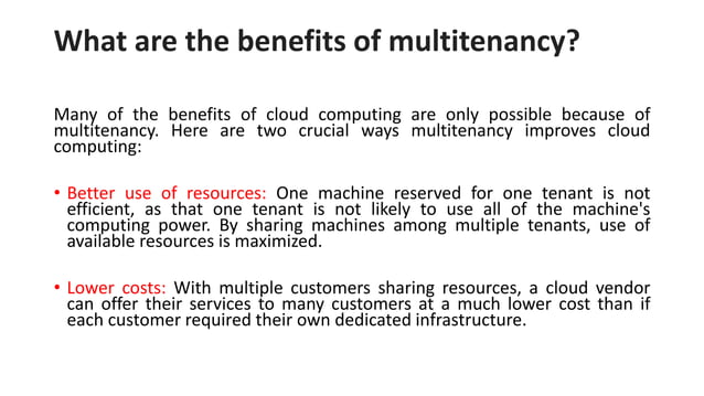 Multitenancy in cloud computing architecture | PDF