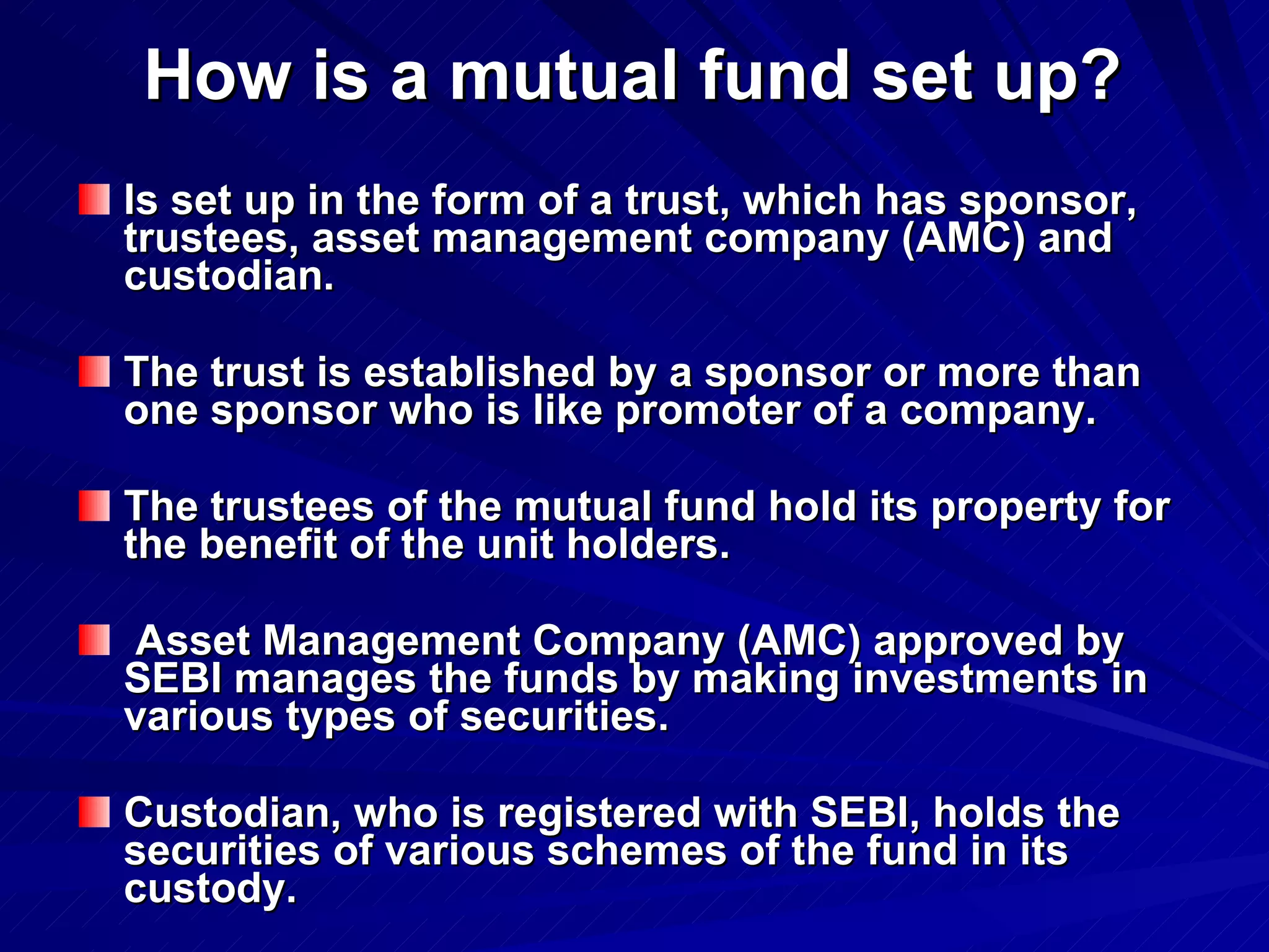 What is mutual fund by manmohan joshi | PPT