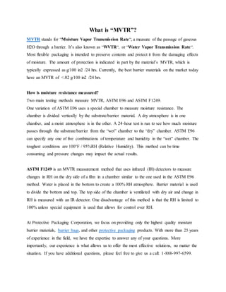 What is “MVTR”? | PDF