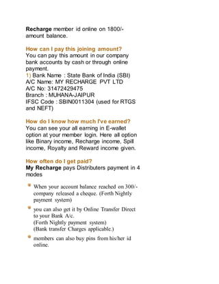 What is my recharge | DOCX