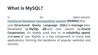 Introduction to MySQL, MYSQL Basic..pptx