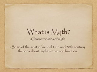 What Is Myth? | PPTX | Hinduism | Religion & Spirituality