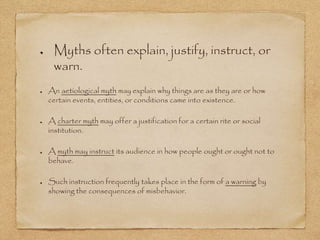 What Is Myth? | PPTX | Hinduism | Religion & Spirituality