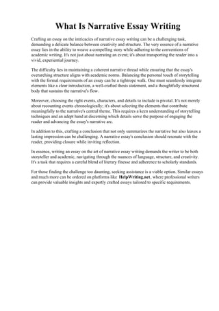 What Is Narrative Essay Writing.pdf