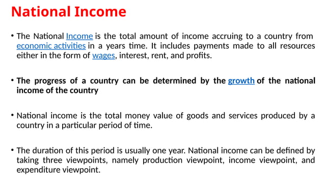 What is National Income Accounting (Macro Economics) | PPTX | Business ...