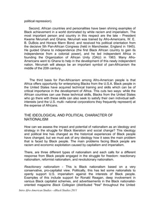 What is Nationalism vs Pan-africanism- Compare the Similarities and ...