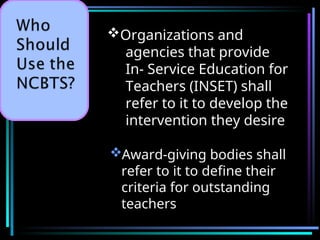 The TEDP-NCBTS Framework of Education in the Philippines | PPT